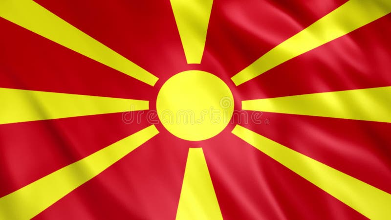Macedonia Flag Video Animation with Seamless Loop Stock Video - Video ...