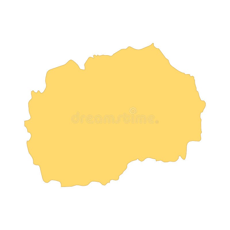 Macedonia Map Color Line Element. Border of the Country Stock Vector ...