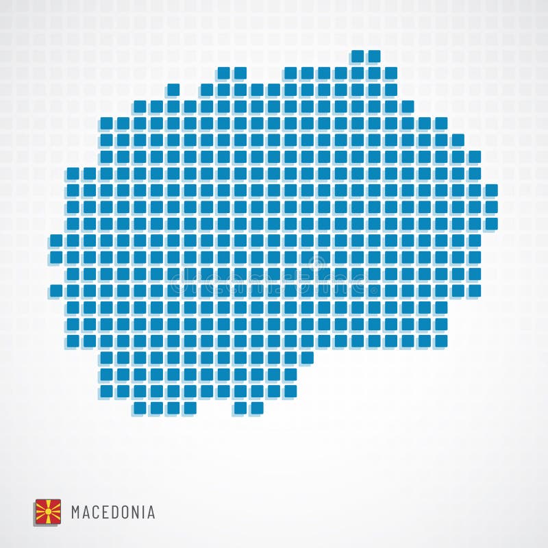 Macedonia Map and Flag Icon Stock Vector - Illustration of flag, earth ...