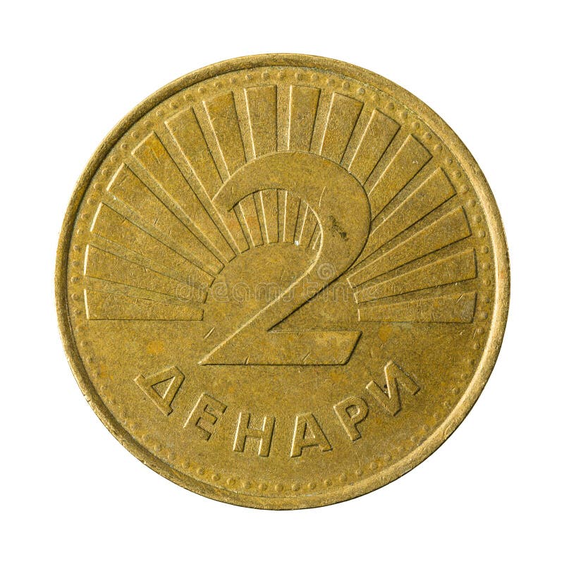 Macedonian Denar coins stock photo. Image of collection - 134005236