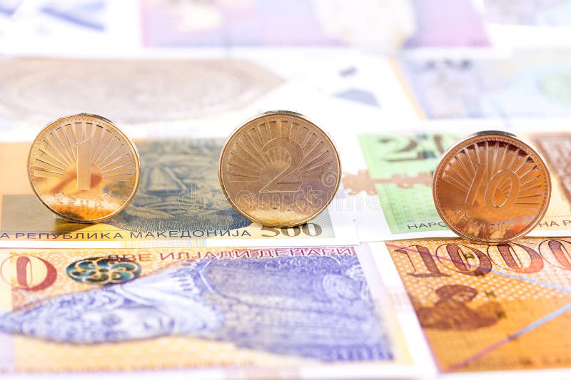 Macedonian Denar Money Banknotes Stock Image - Image of finance, coin ...