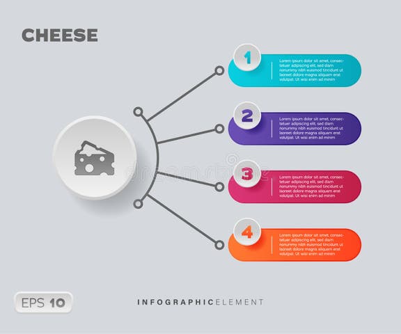 Infographics Elements for Cheese Stock Illustration - Illustration of ...