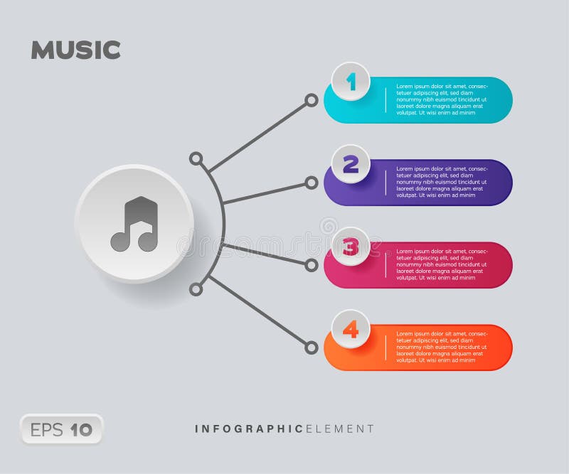 Infographics Elements for Music Stock Illustration - Illustration of ...