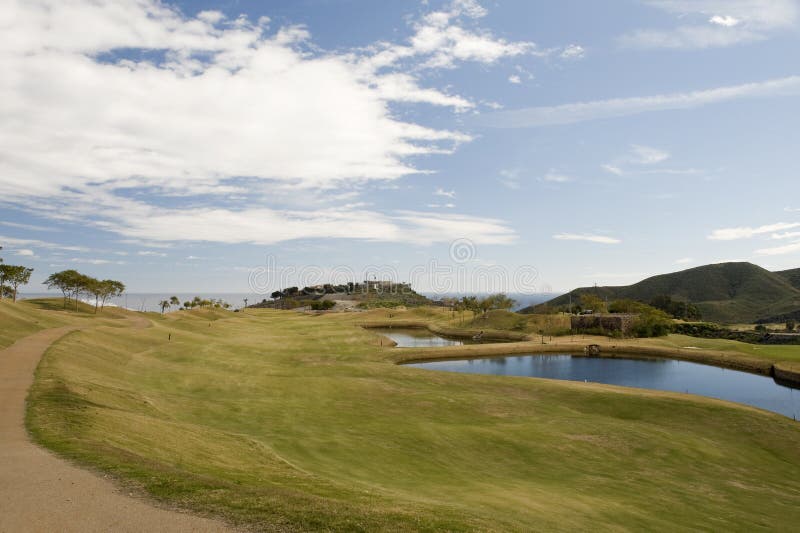 Macenas Golf Course stock photo. Image of palms, mojacar - 16683378