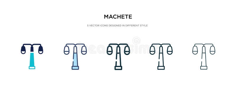 Machete Icon in Different Style Vector Illustration. Two Colored and ...
