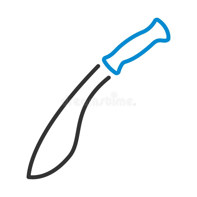 Machete Icon stock vector. Illustration of object, color - 251688322