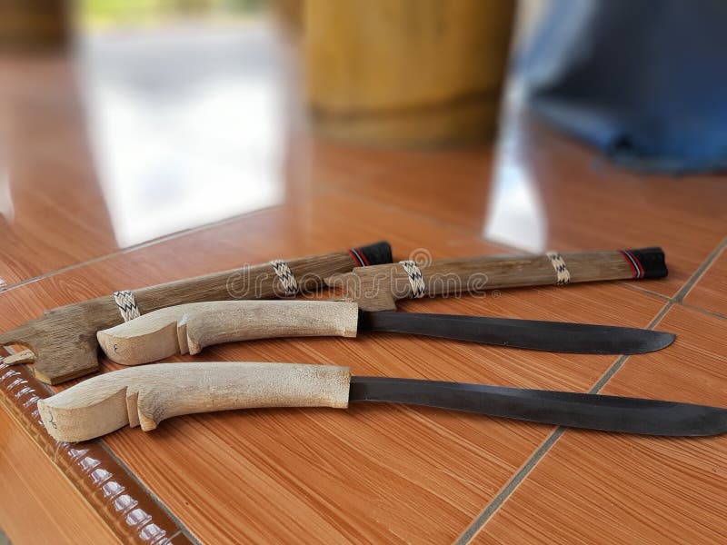 Machete stock photo. Image of iron, custom, wood, knife - 337764100