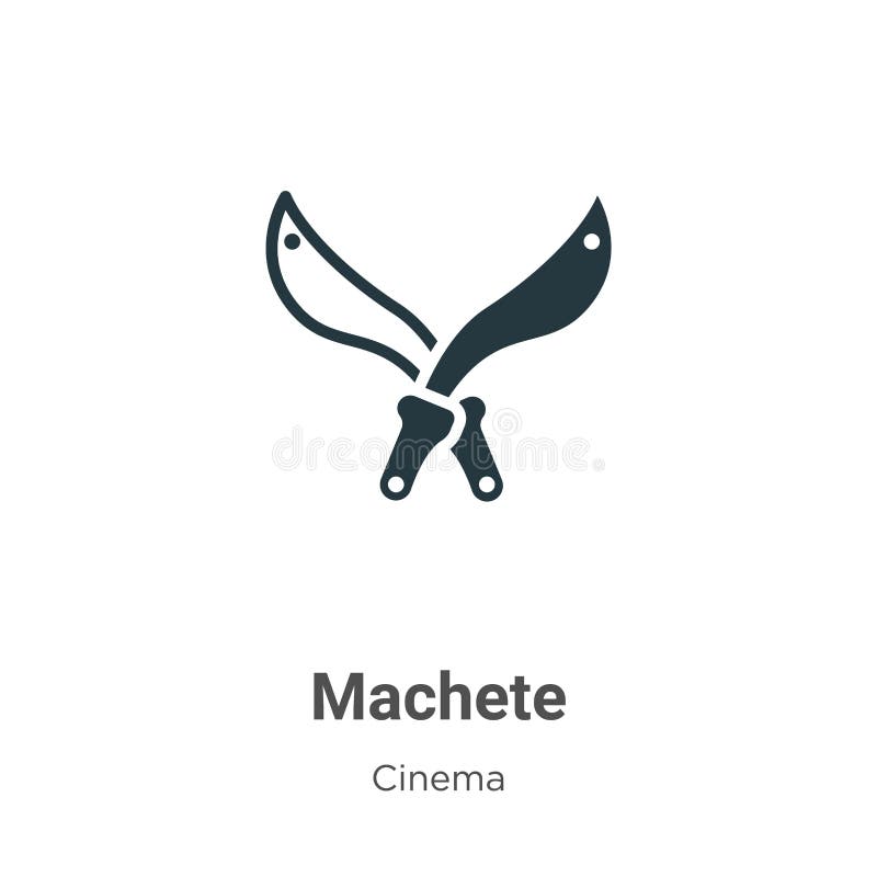 Machete Vector Concept Icon in Thin Line Style Stock Vector ...