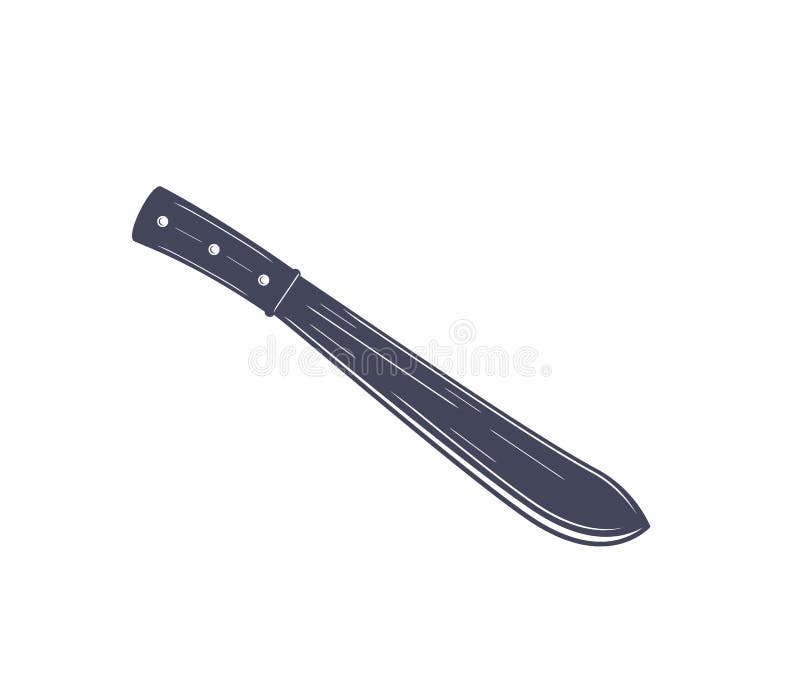Machete Vector Concept Icon in Thin Line Style Stock Vector ...