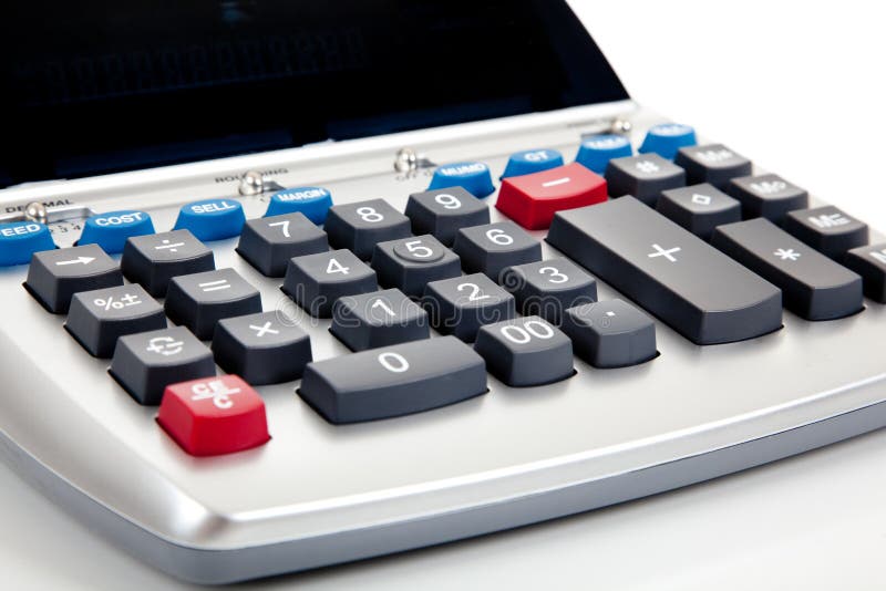 Machine à calculer image stock. Image du affaires, papier - 5179709