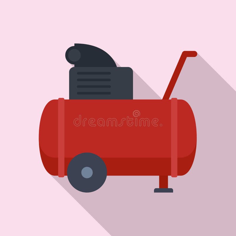Machine Compressor Icon Flat Vector. Air Pump Stock Vector ...