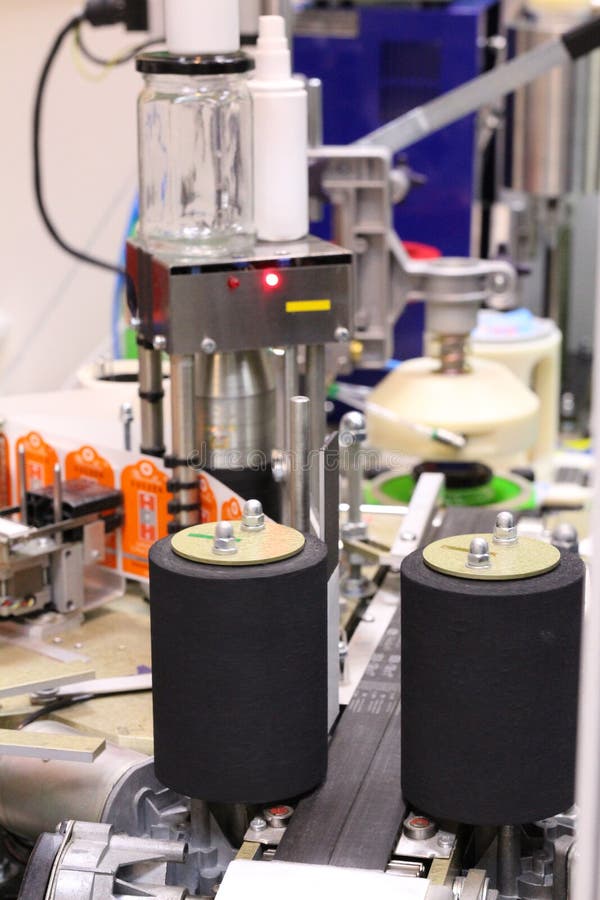 Automatic Labeling Machine. Stock Photo - Image of factory, clear ...