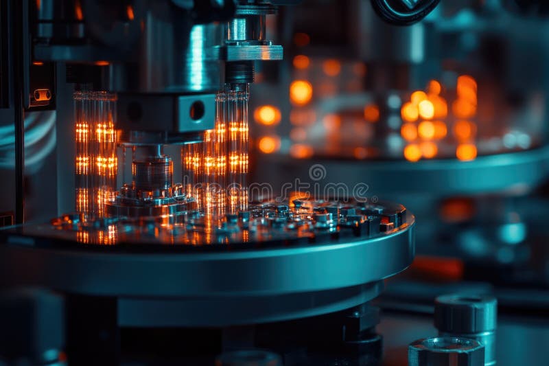 Machine Assembling Components Stock Image - Image of electronics ...