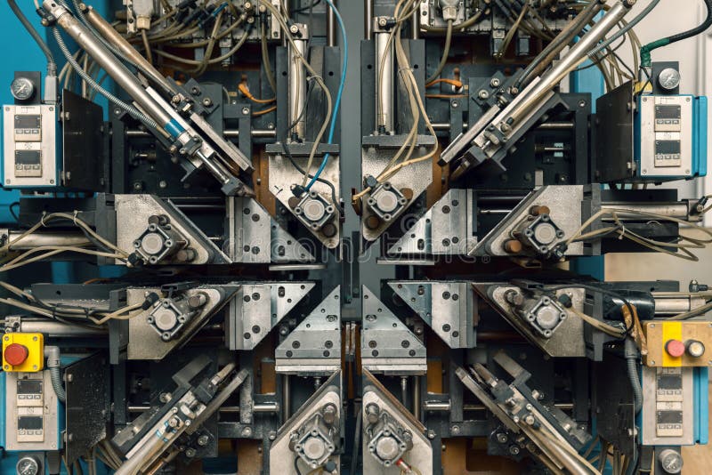 Machine for Assembly of Plastic Windows Stock Image - Image of movement ...