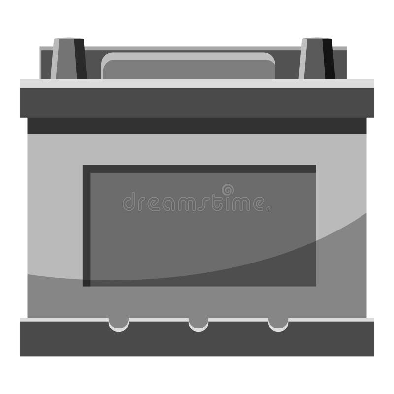 Machine Battery Icon, Gray Monochrome Style Stock Vector - Illustration ...