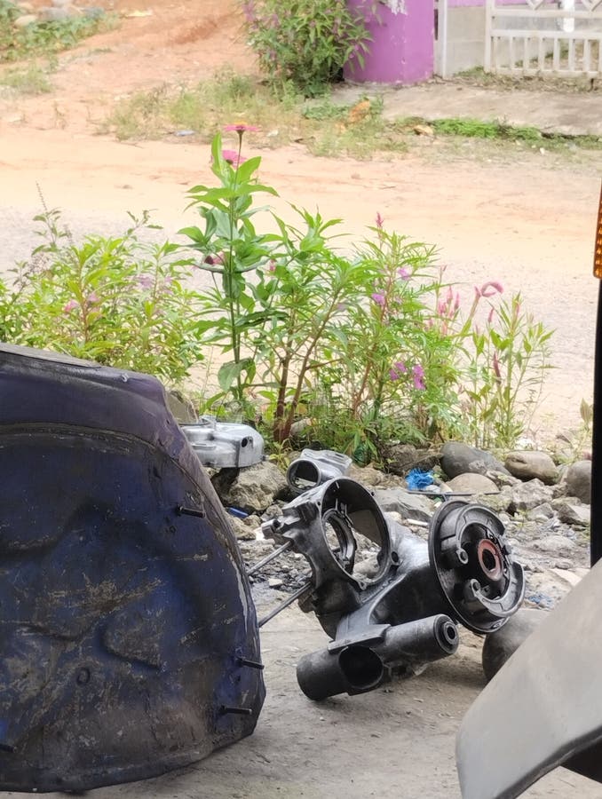 A Machine Being Repaired in the Workshop in 1982 Owned Vespa Px Stock ...