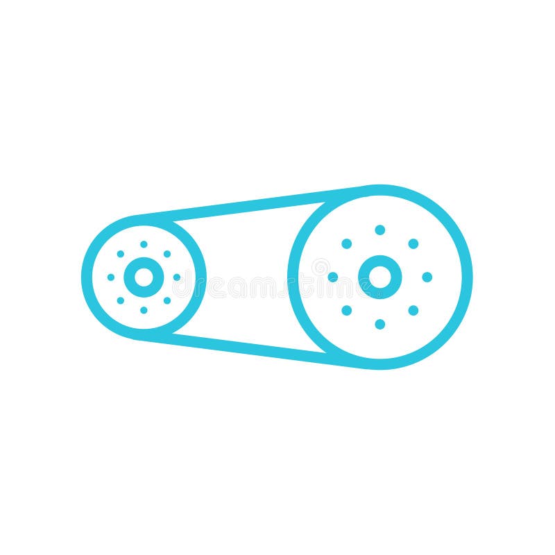 Machine Belt Icon. Isolated on White Backgroun Stock Vector ...