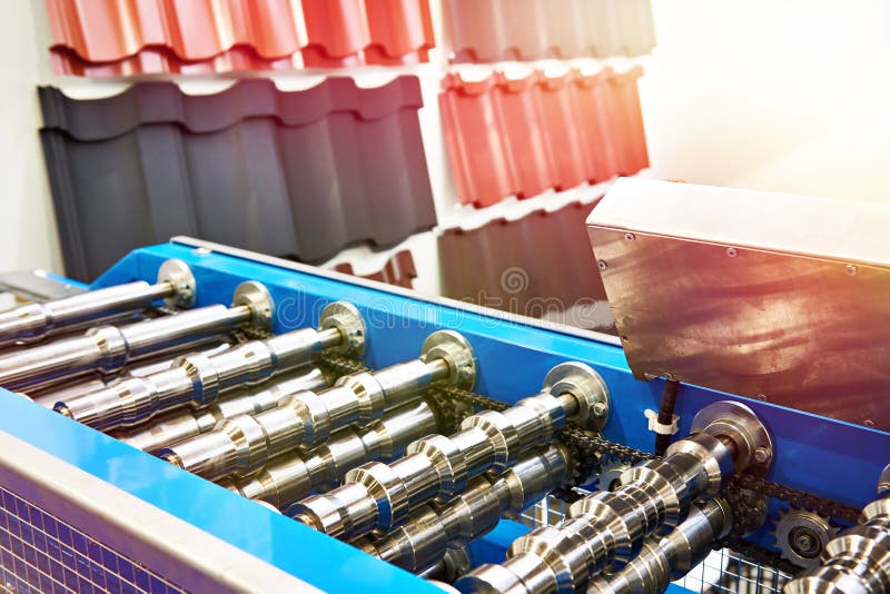 Machine for Bending Metal Profile Sheets Stock Image - Image of ...