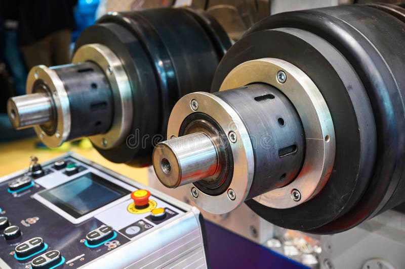 Machine with Black Hardened Steel Rollers To Roll Wire and Control ...