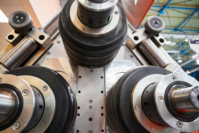 Machine with Black Hardened Steel Rollers To Roll Wire and Control ...