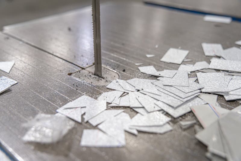 Machine Blade with Cut Scrap Metal Stock Image - Image of recycled ...