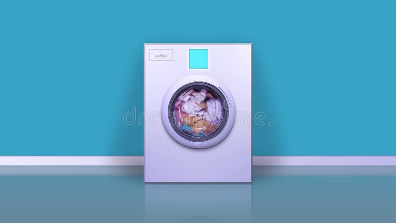 Laundry Room with Washing Machine and Dryer 2d Cartoon Animation in 4k ...