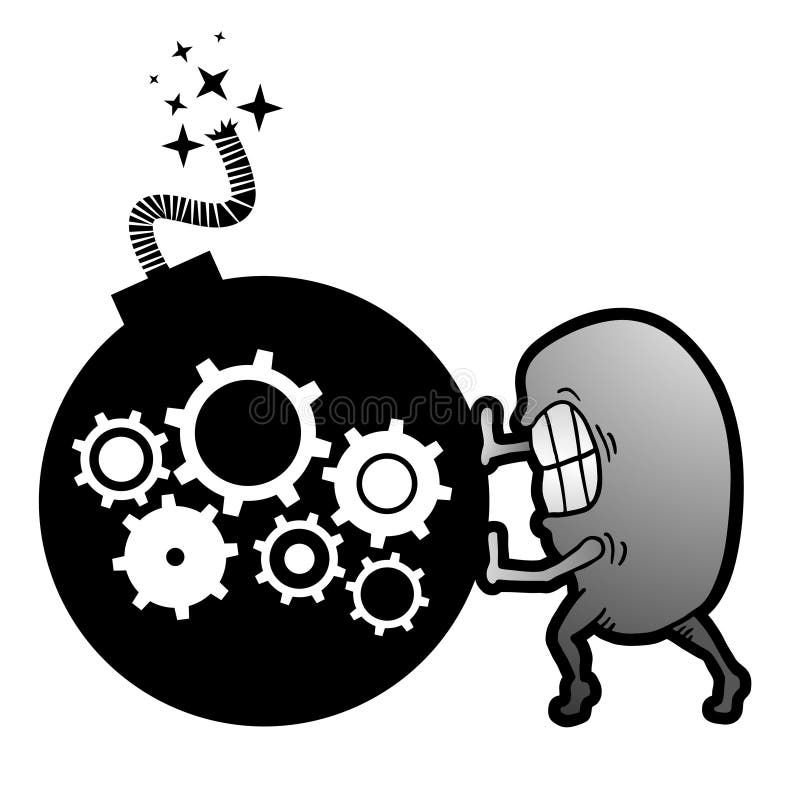 Danger machine sign stock vector. Illustration of sharpener - 24814050