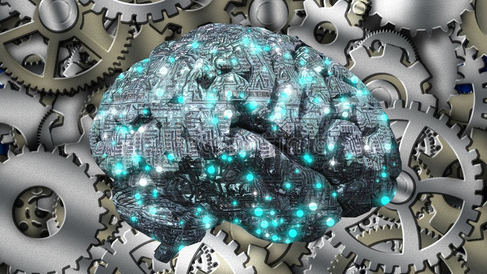 Machine Brain stock illustration. Illustration of cognition - 41343240