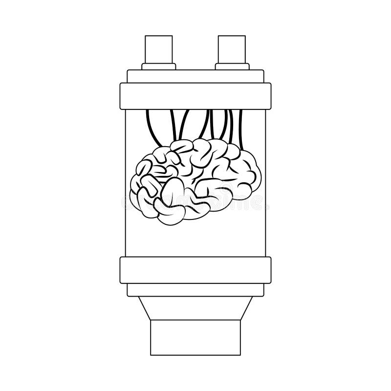 Machine Brain stock illustration. Illustration of cognition - 41343240