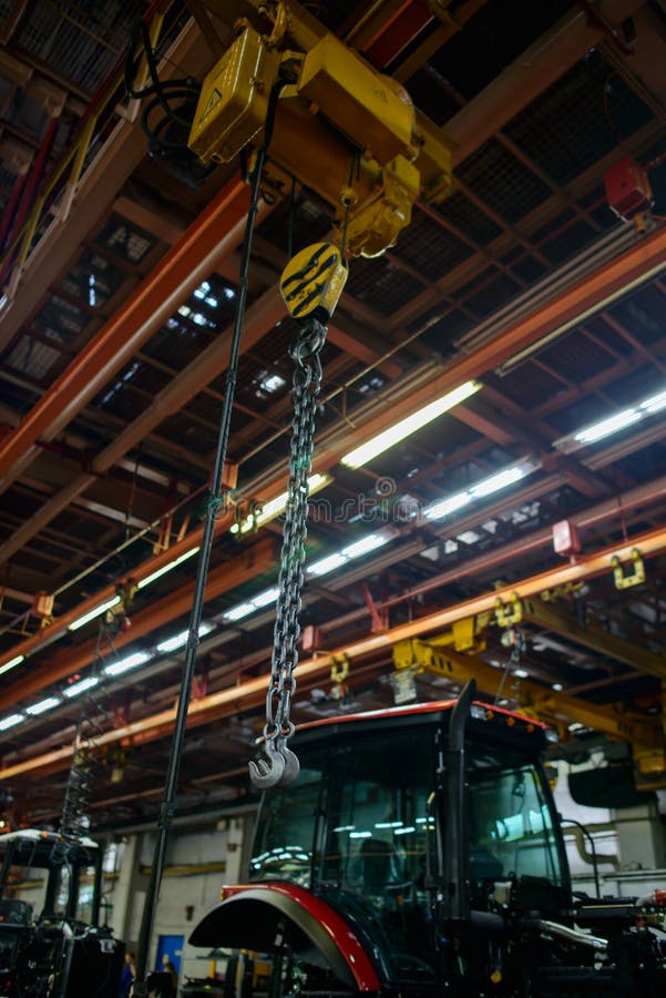 Machine-Building Plant, Assembly Shop Stock Photo - Image of press ...