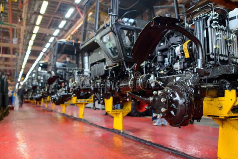 Machine-Building Plant, Assembly Shop Stock Image - Image of control ...