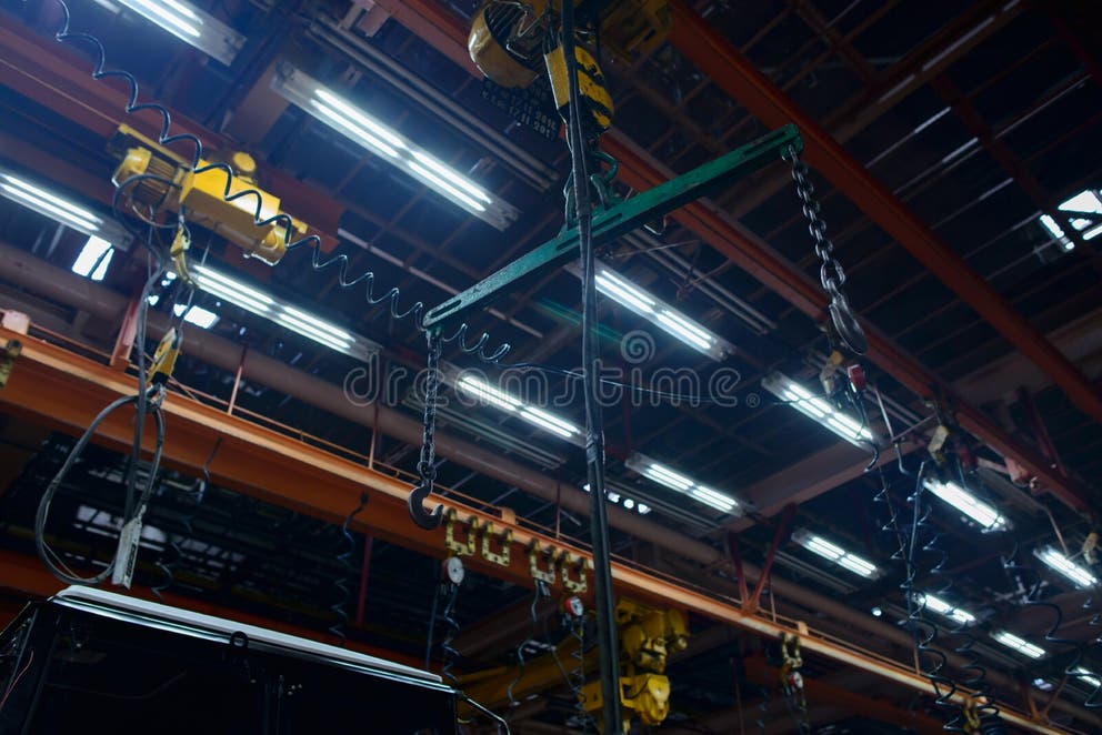 Machine-Building Plant, Assembly Shop Stock Image - Image of press ...