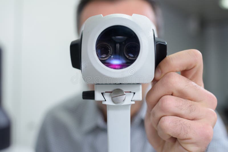 Machine for Checking Vision at Clinic Stock Image - Image of machine ...