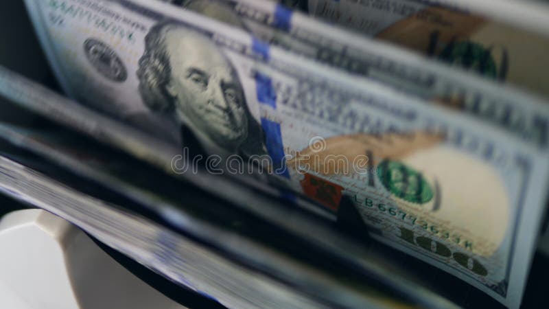 Machine Checks Money Behind Protection Glass in Stock Video - Video of ...