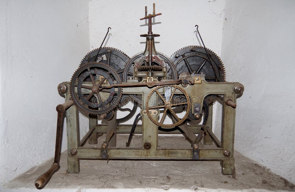 Machine from the Clock Tower Stock Image - Image of technical, gear ...