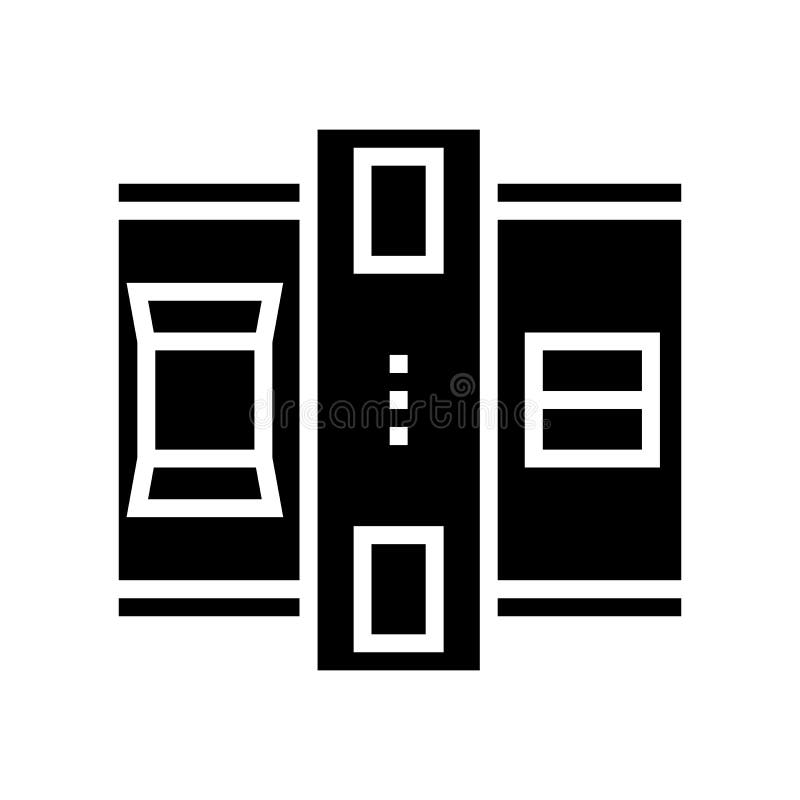 Machine for Closed Boxes Glyph Icon Vector Illustration Stock ...