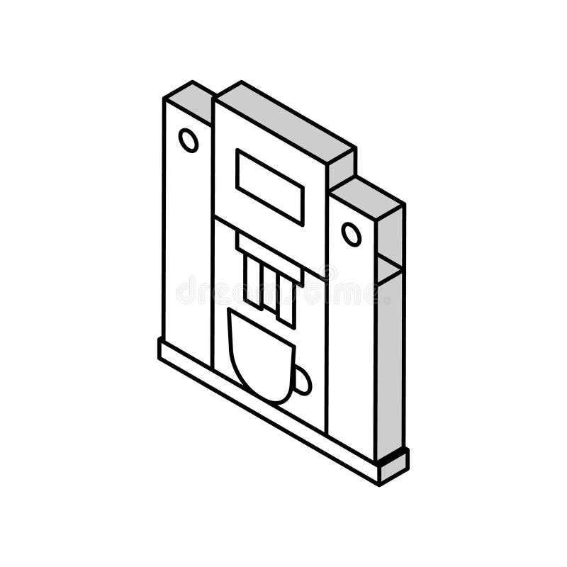 Machine Coffee Brewing Professional Electronic Equipment Isometric Icon ...