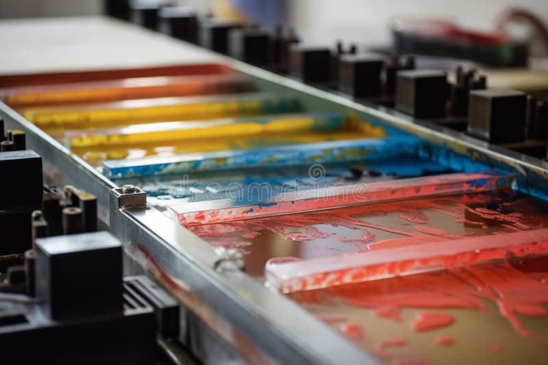 A Machine with a Colorful Paint Sample on it AI Generation Stock ...