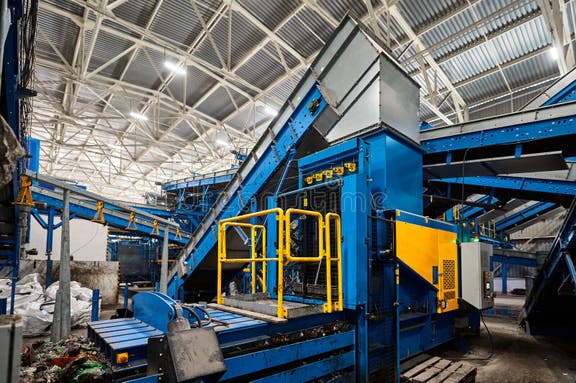 Machine for Compacting Household Waste. Compaction of Garbage into ...