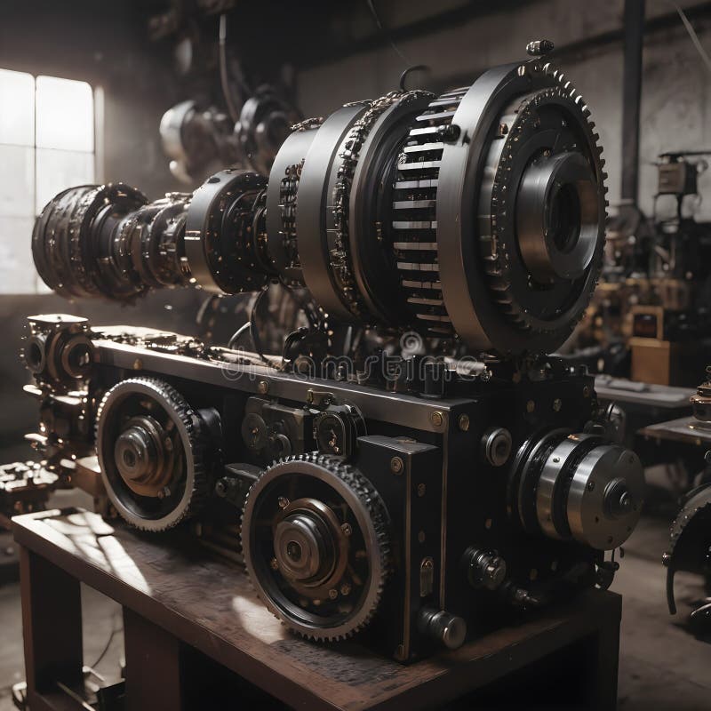 A Machine with a Complex Network of Gears and Wheels. Stock Image ...