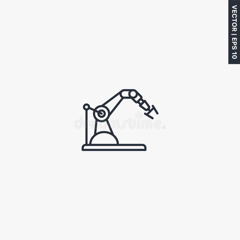 Machine Concept Industrial Robotic Manipulator, Linear Style Sign for ...