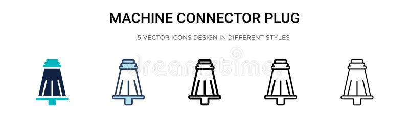 Machine Connector Plug Icon in Filled, Thin Line, Outline and Stroke ...