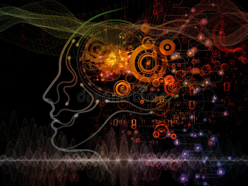 Machine Consciousness Composition Stock Illustration - Illustration of ...