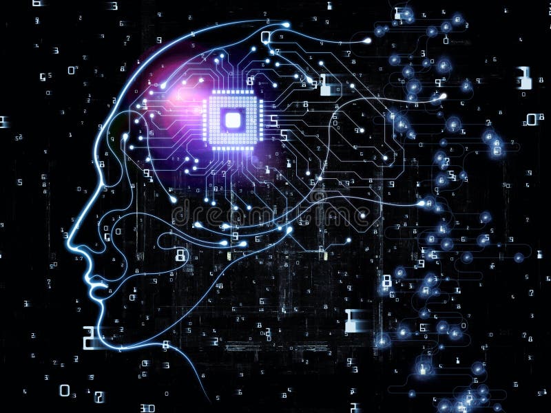 Machine Consciousness Design Stock Illustration - Illustration of ...