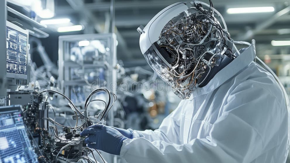 Machine Consciousness Innovative Robotics in Advanced Technology Industrial Lab Engineering ...