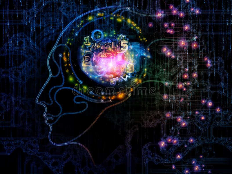 Machine Consciousness Processing Stock Illustration - Illustration of ...