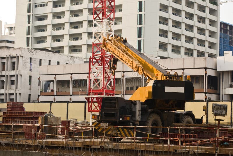 Machine on Construction Site Stock Photo - Image of rust, building ...