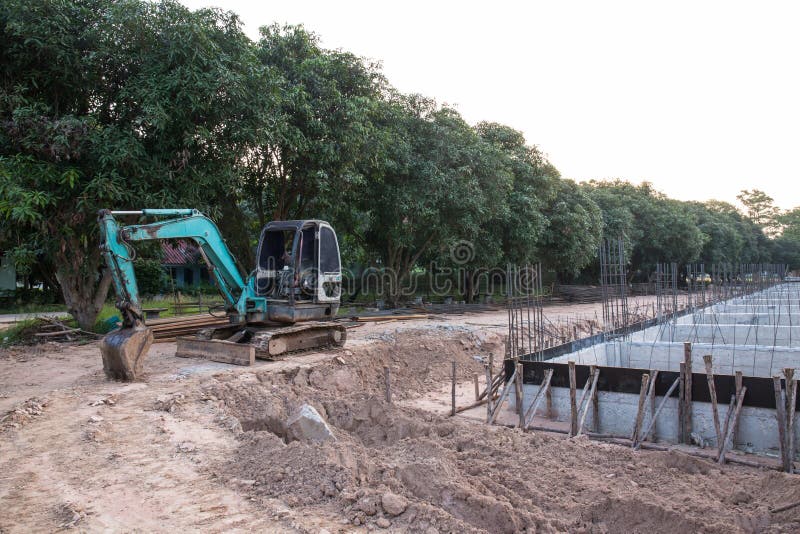 Machine at Construction Site Stock Image - Image of iron, machine: 61391329