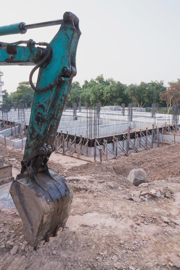 Machine at Construction Site Stock Image - Image of metal, group: 61391463
