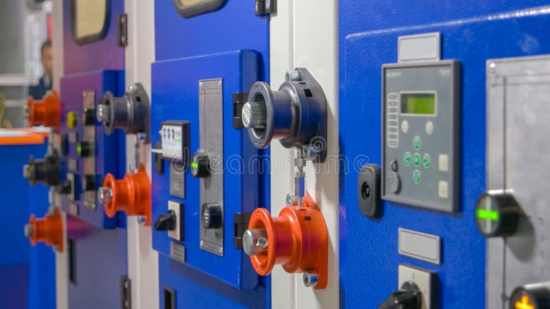 Machine Control Panel Buttons and Lights. Stock Photo - Image of ...